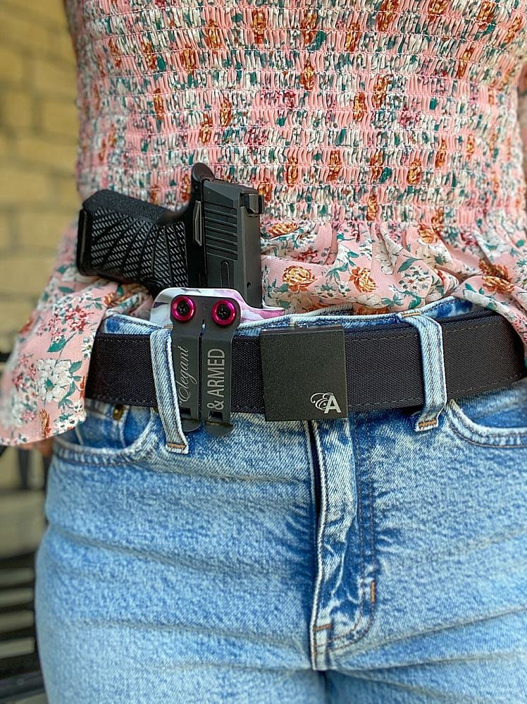 Logo Etched - Concealed Carry Belt – Elegant & Armed